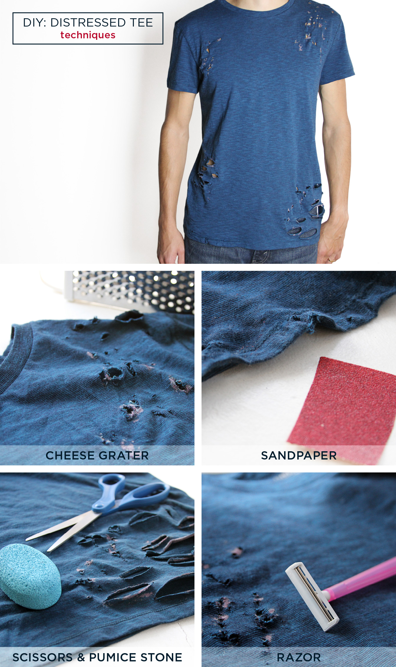 DIY: Distressed T-Shirt and Jeans - American Eagle Style, Outfitting ...