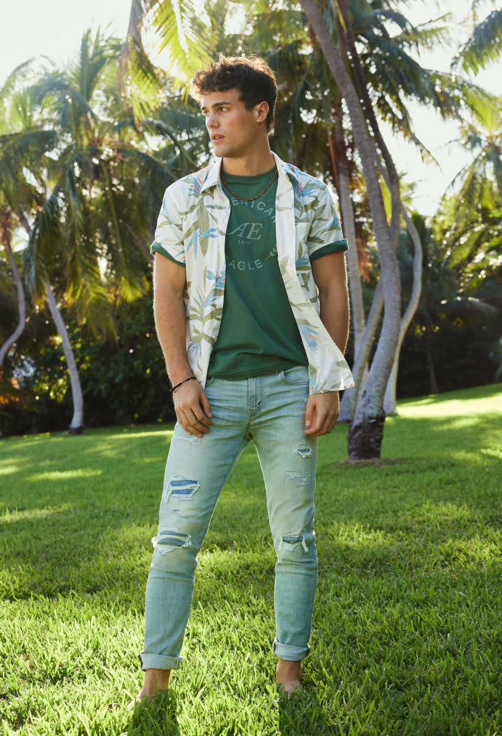 Now Trending: Men's Button-Up Resort Shirts - American Eagle Style ...